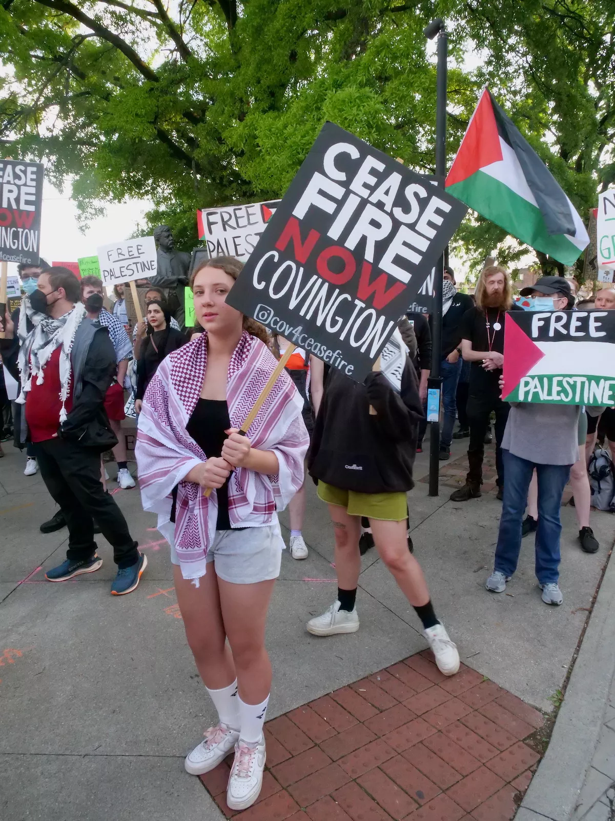 PHOTOS: Pro-Palestinian Protesters Assemble in Covington